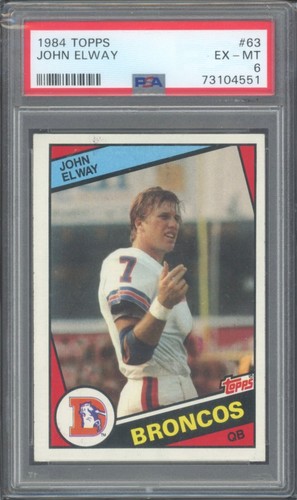 1984 Topps #63 JOHN ELWAY Rookie PSA 6 Broncos RC HOF | eBay
