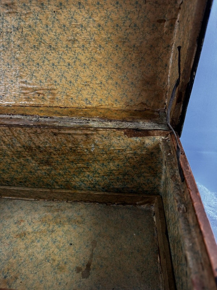 Antique Doll Trunk With Tray 1892 Doll Trunk 16 IN Wood Paper ...