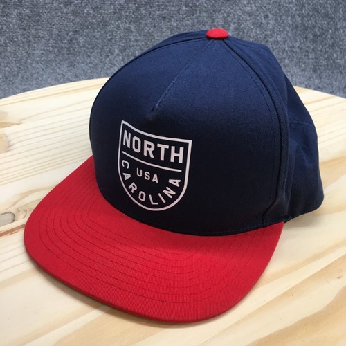 North Carolina USA Snapback Cap Hat Mens One Size Red Blue Adjustable ...