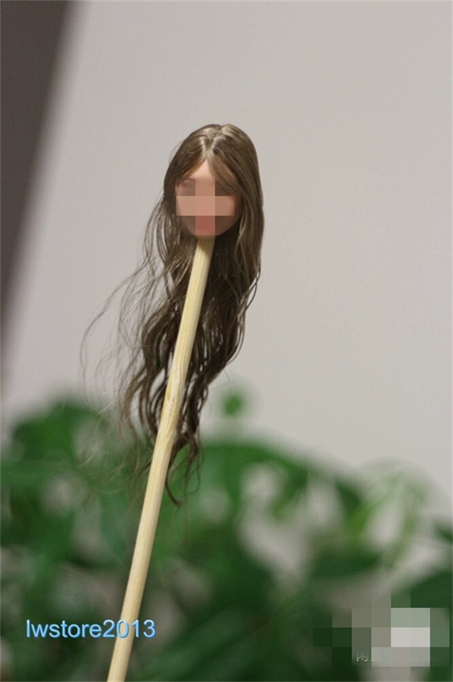 1/6 1/12 Artificial Hair Wig Cover For 12" 6" Female Action Figure Head ...