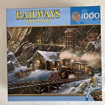 Master Pieces Ted Blaylock RAILWAYS Train Ore Mine Gold Rush JigSaw ...
