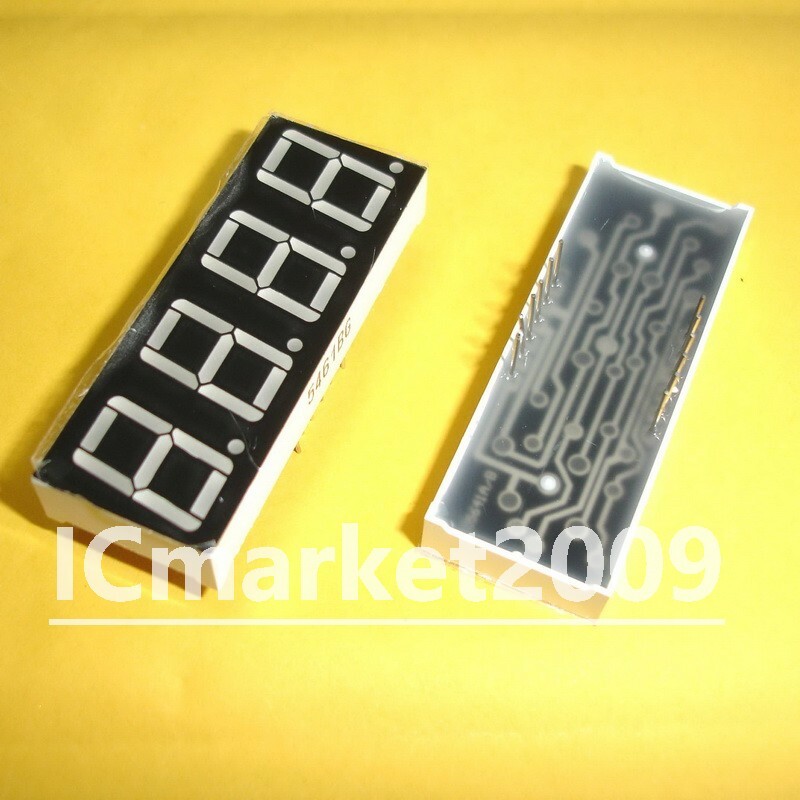 10 PCS 4 Digit 0.36 inch Green NUMERIC LED DISPLAY 7 SEG SEGMENT COMMON ...