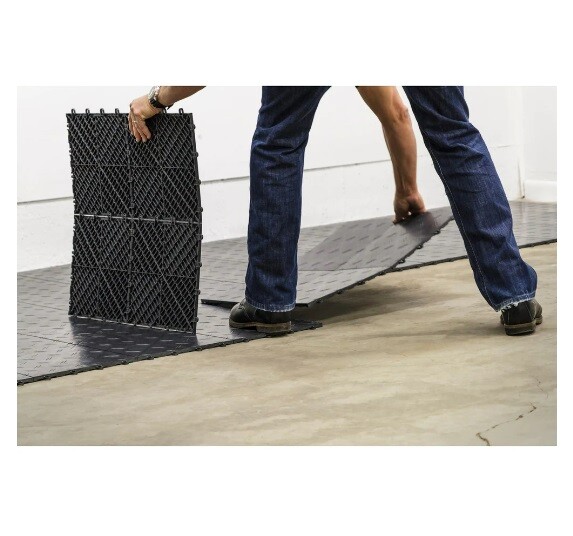 24pk Garage Tile Floor Interlocking Flooring Mat Nitro Diamond Non-Slip ...