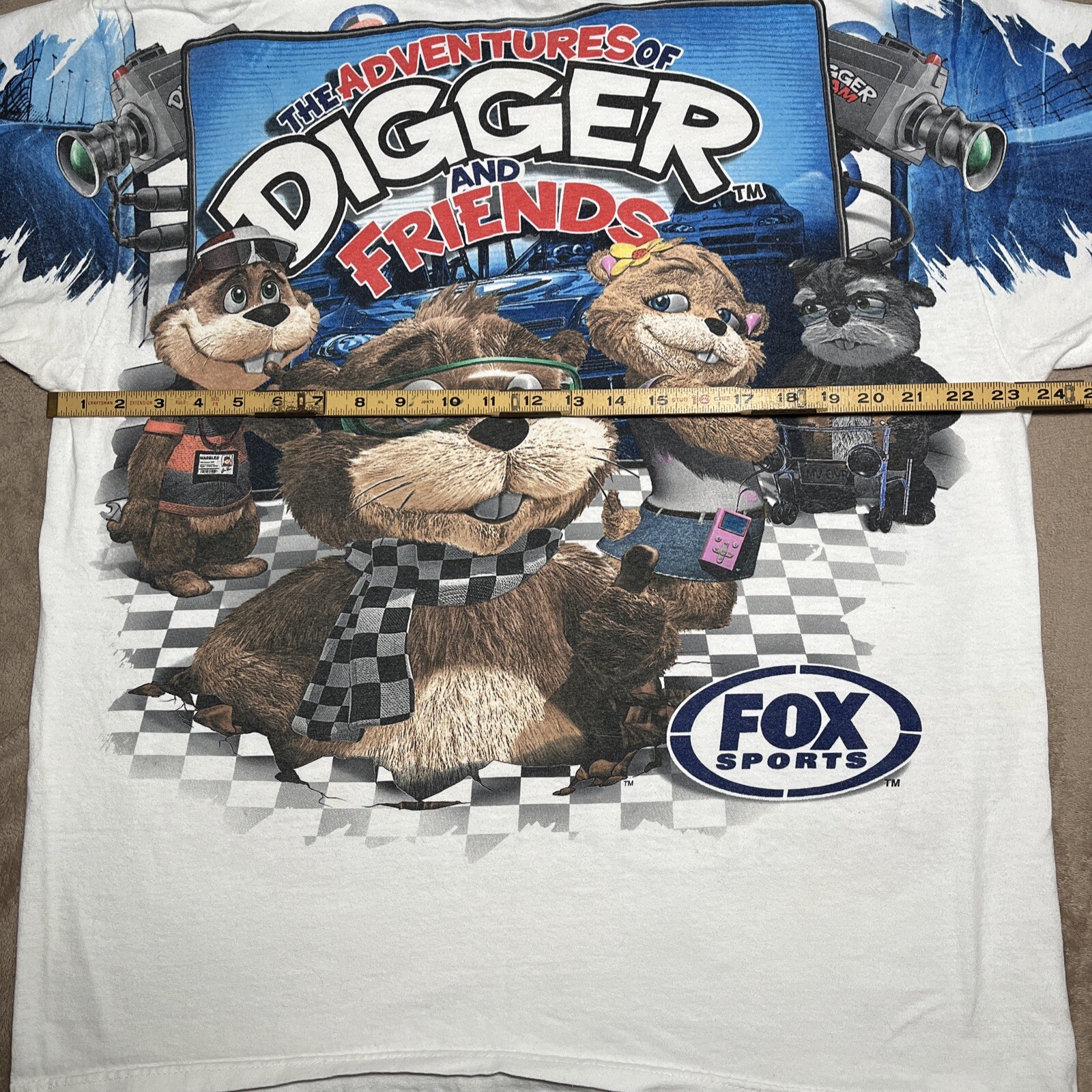 Vintage NASCAR Digger and Friends Men's Shirt All ove… - Gem