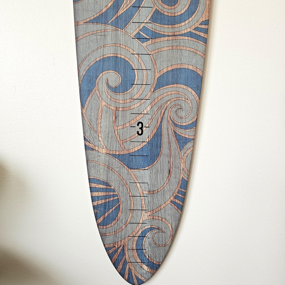 Wooden Surfboard Wall Decor Growth Chart - Surf Board Wall Decor for ...