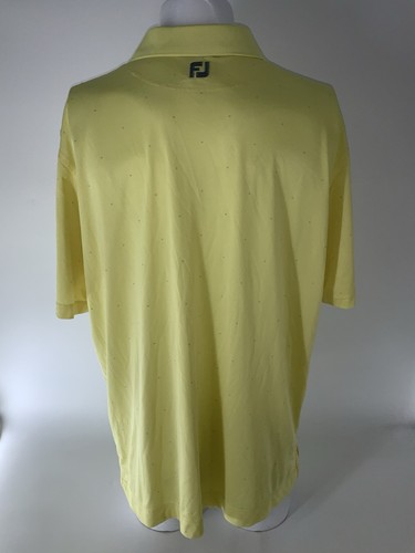 FootJoy Golf Polo Shirt Men L Yellow Polyester Stretch Boone Valley GC ...