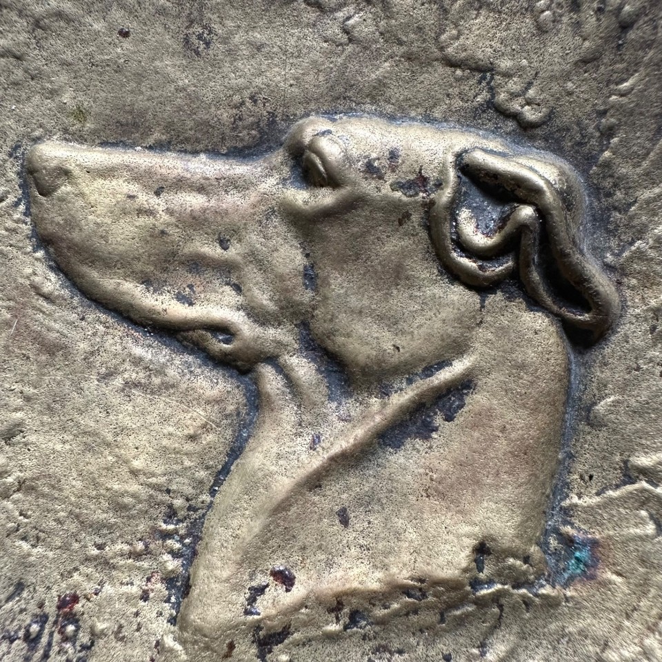 VINTAGE FRENCH BRONZE MAX LE VERRIER ANTIQUE COIN DISH TRAY POINTER DOG ...