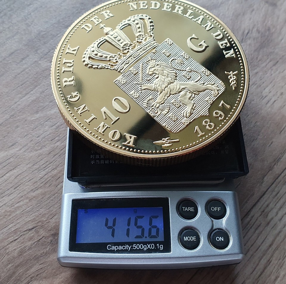 10 GULDEN "PONDER" COIN EXTREMELY RARE TO FIND 250PCS 24K GOLD PLATED ...