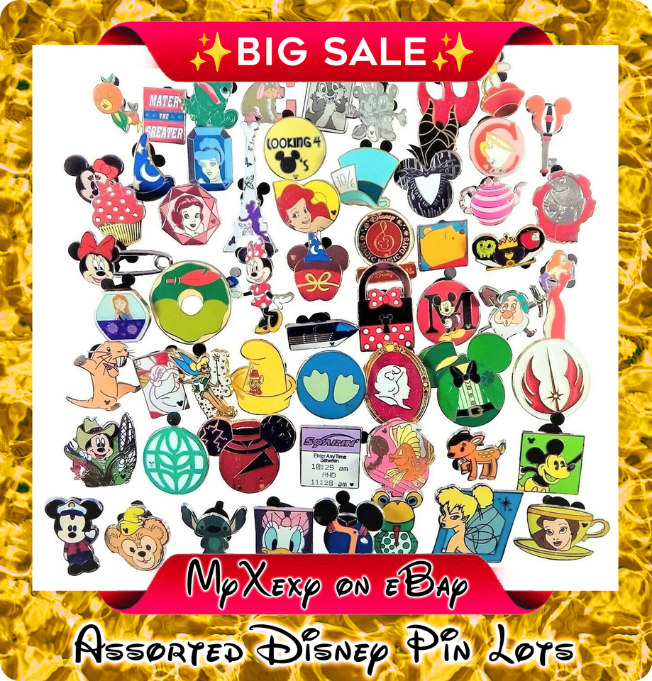 Disney Pins Lot Bulk Assorted Disney Trading Pins Princess Hero Mickey ...
