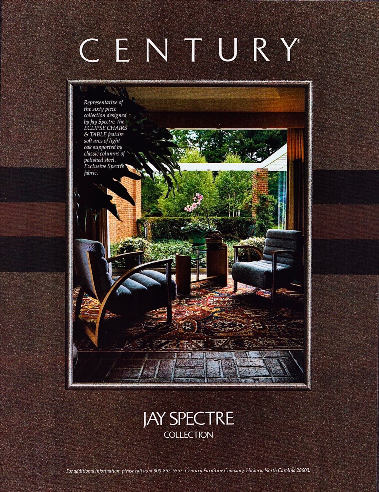 JAY SPECTRE COLLECTION for Century Furniture ~ VINTAGE PRINT AD ~ 1986 ...
