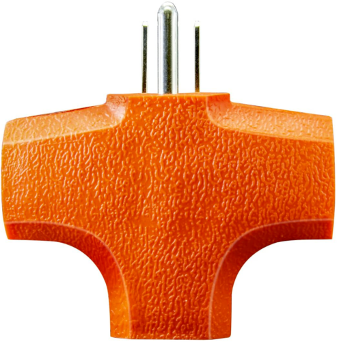 Grounding IIT3-outlet adapter, UL listed heavy duty, T-shaped Triangle ...