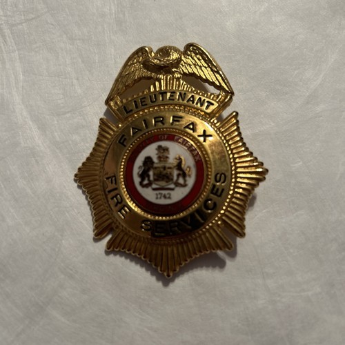 Fairfax Virginia Sergeant Fire Services Badge Lieutenant | eBay