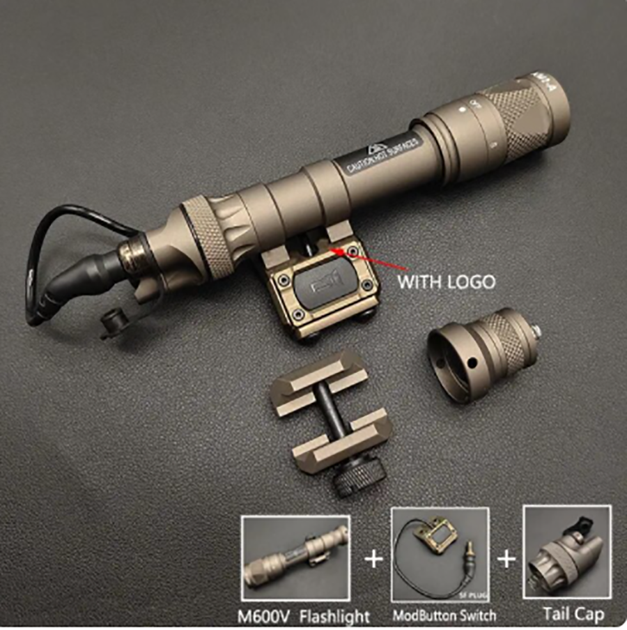 Airsoft M600V LED Flashlight Scout Light Dual Function tailcap ...