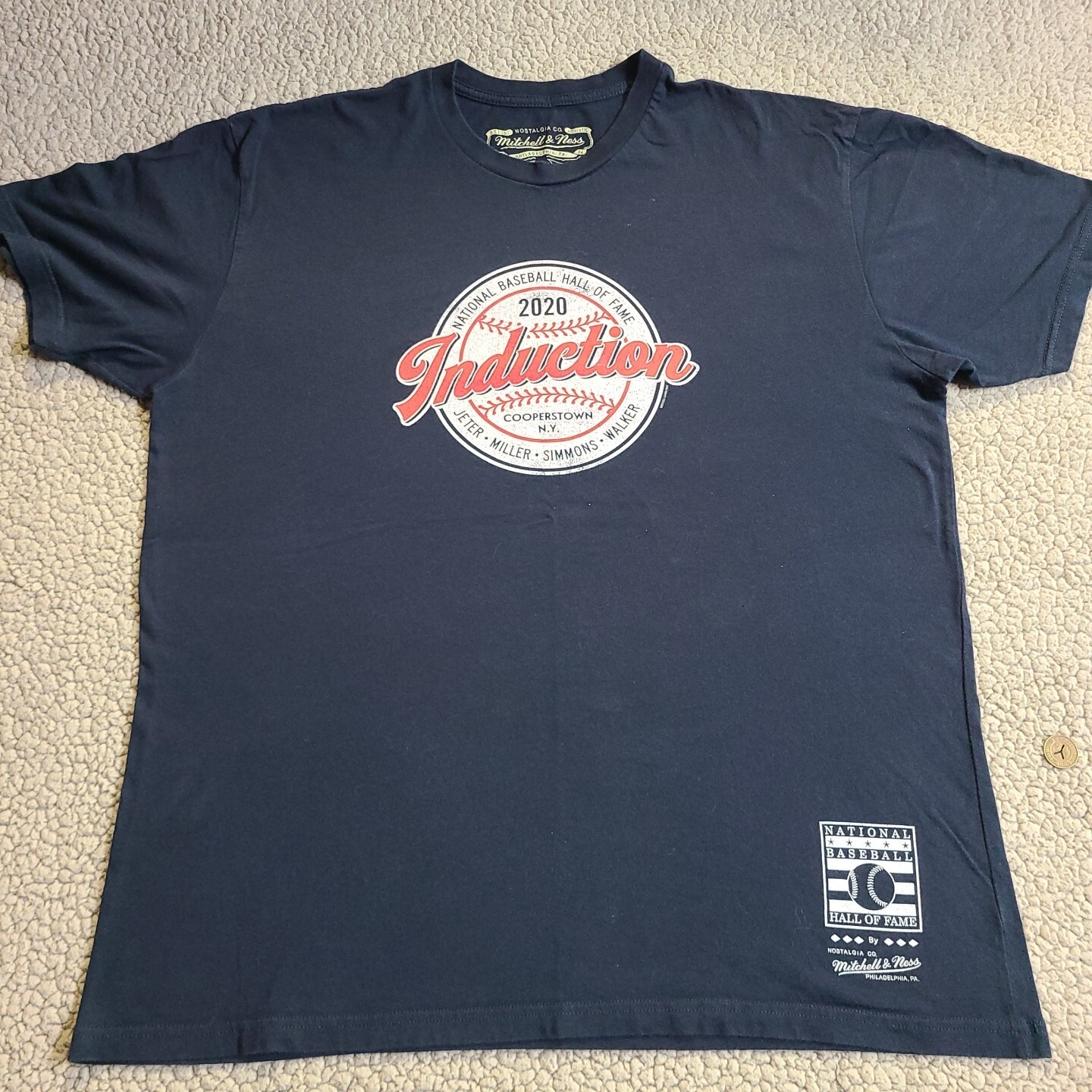 2020 Induction Unisex Grey Mitchell & Ness Size XL T-… - Gem
