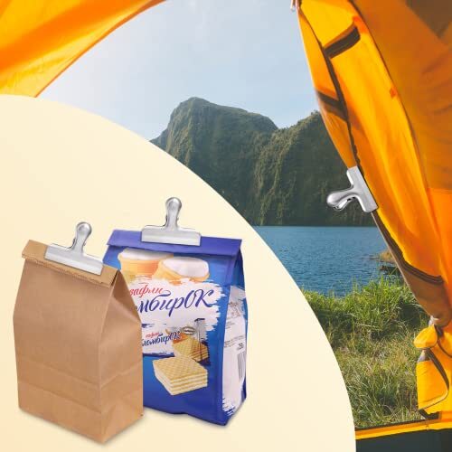 9 Pack Stainless Steel Chip Snack Bag Clips Food Bag Clamps Airtight ...