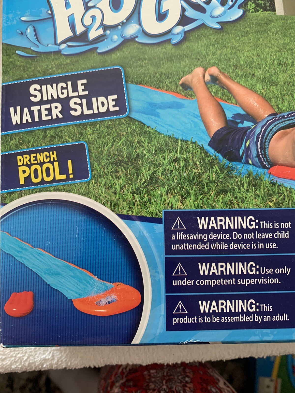 New H2O Go! Single 18’ Water slide W/ Drench Pool & Surf Rider | eBay