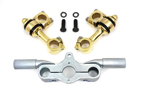 Brass Flanders Riser Kit fits Harley Davidson | Front | 490824 | V-Twin Manufacturing