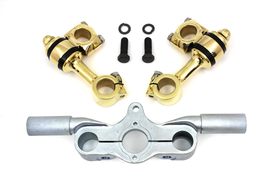 Brass Flanders Riser Kit fits Harley Davidson | Front | 490824 | V-Twin ...