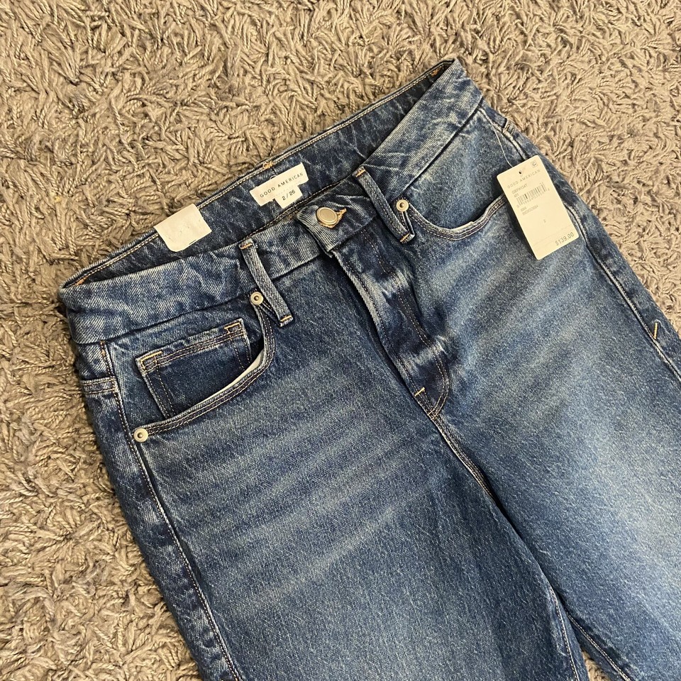 NWT Good American GOOD BOY FRAY HEM 28” Inseam Size 2 | eBay