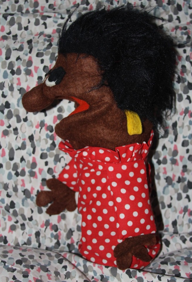 1980 THE PUPPET FACTORY Stylish Wacky Dark-Skinned Woman Hand Puppet ...