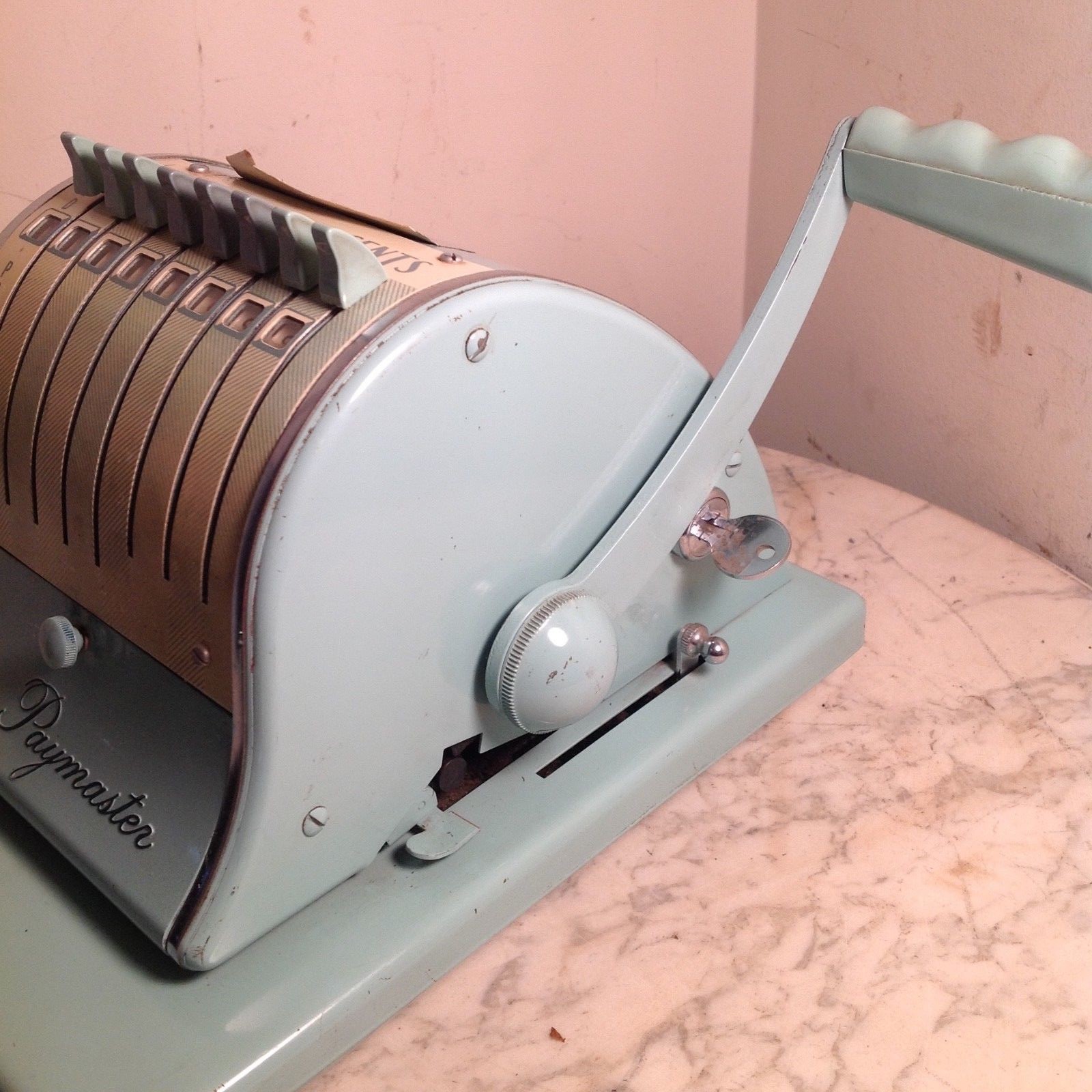 VINTAGE PAYMASTER CHECK PRINTER WRITER MACHINE S-1000 W/ KEY | eBay