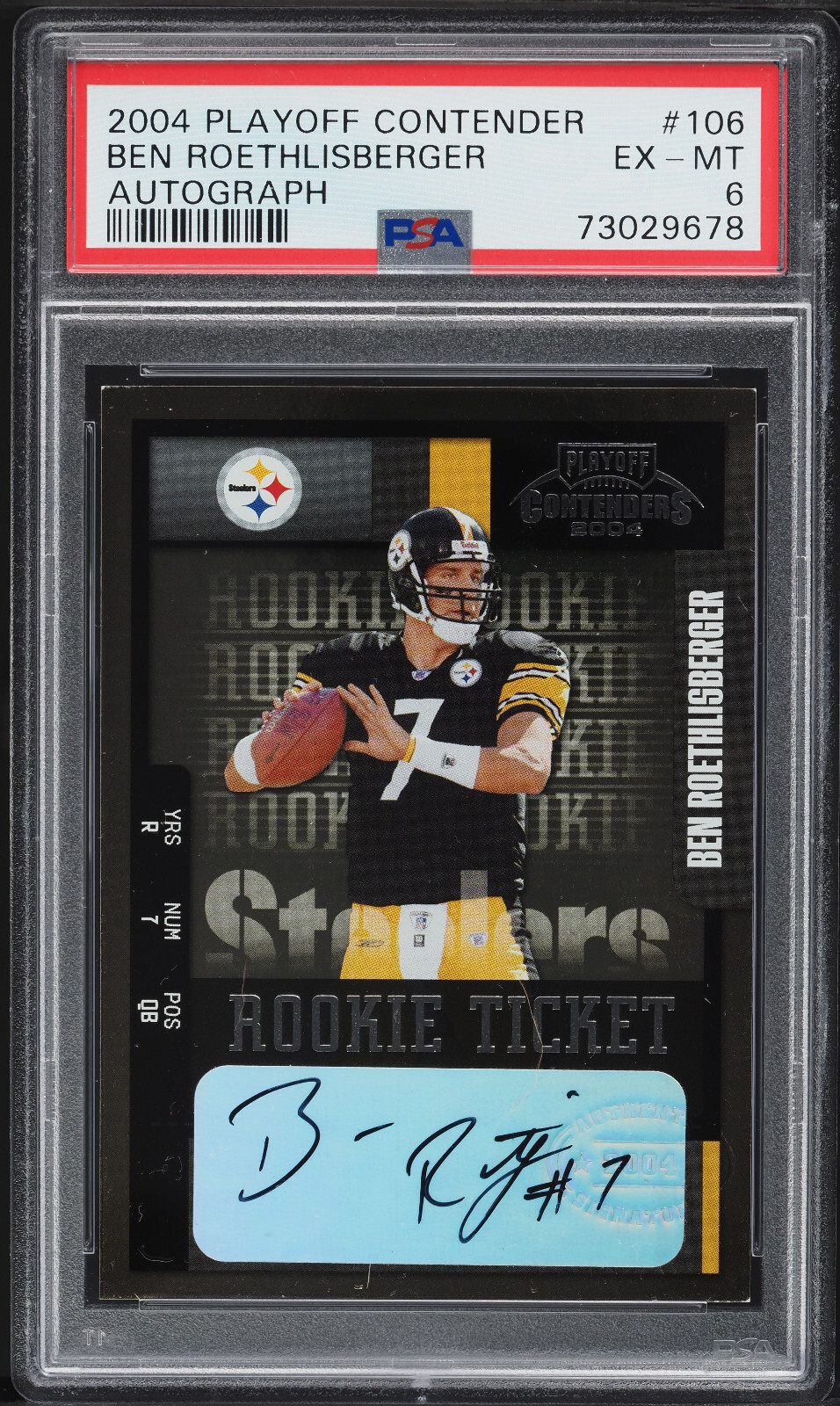 Ben Roethlisberger | Autographed Football Memorabilia & NFL Merchandise