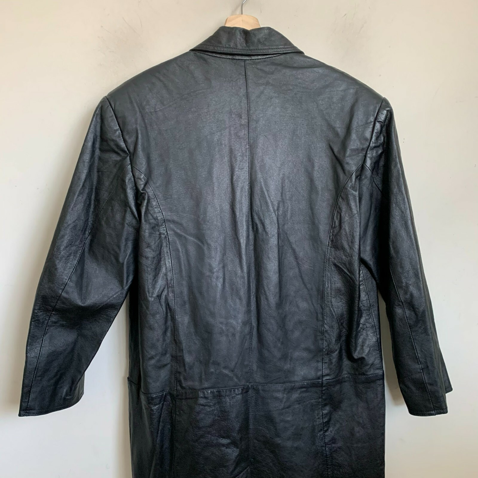 G-III Global Identity Coat Black Leather Double Breas… - Gem