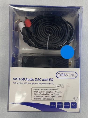 SYBASONIC HiFi USB Audio DAC with EQ 96KHz 24bit USB Headphone ...