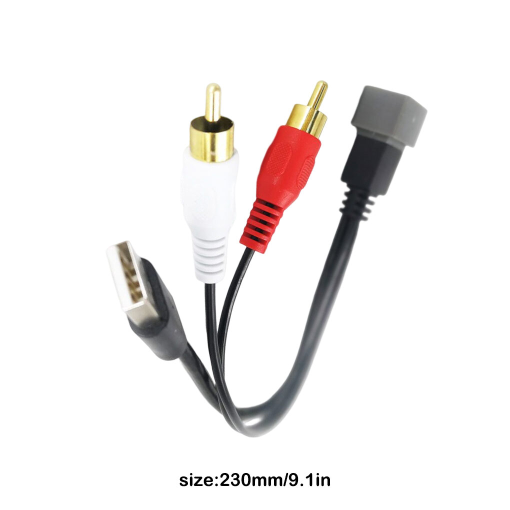 USB RCA Adapter Cable Car Interface Converter Audio Data Accessories | eBay