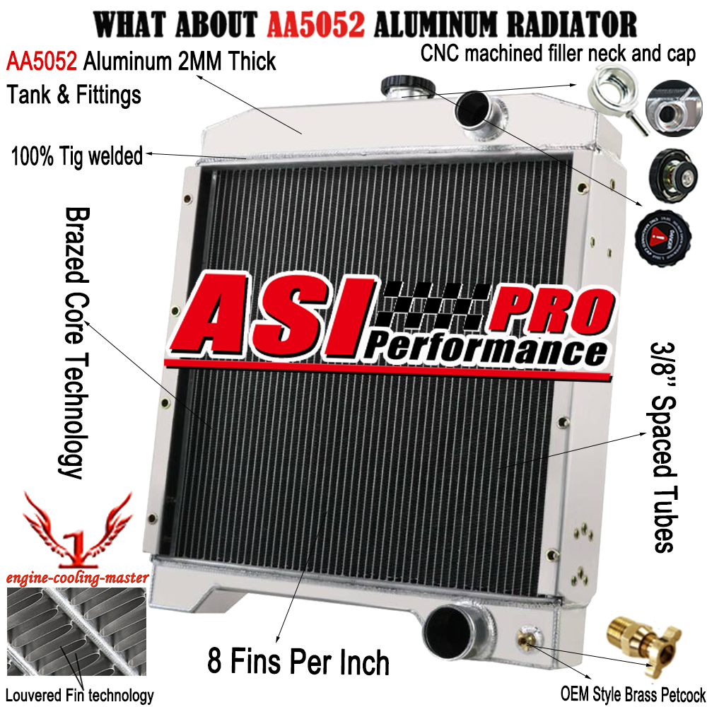 3 ROW RADIATOR FOR Case IH Backhoe 580K 580K-1 580K-11 580K-111 580SK ...