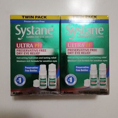 LOT OF 2 Systane ultra-PF twin pack PLEASE READ DESCRIPTION FOR EXP ...