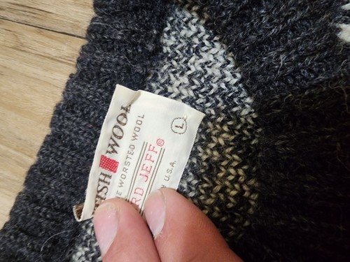 Vintage Worsted Wool Sweater Womens Sz L Mens Medium Nordic Birdseye ...