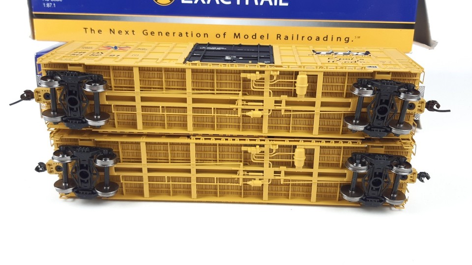 EXACTRAIL TRINITY 6275 BOX CARS X 2 RAILBOX TTX FBOX VERY GOOD BOXED HO ...