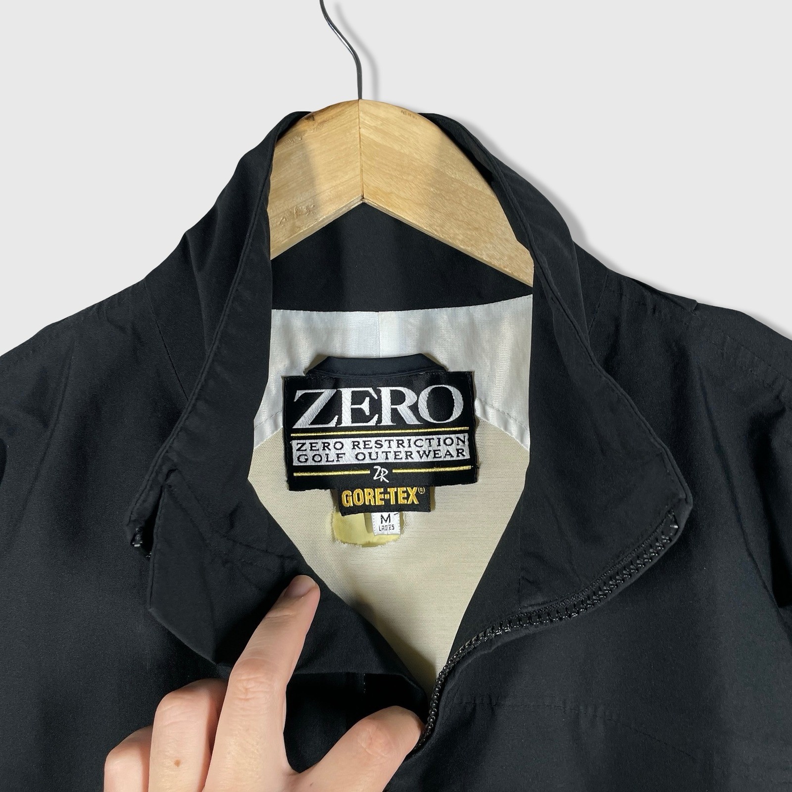 Zero Restriction Golf Gore Tex Full Zip Jacket Mens M Black Outdoor ...