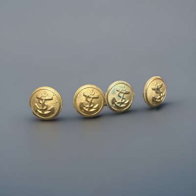 Set of 4, WWII Navy Enlisted Brass Uniform Buttons-Foul Anchor-Scovill ...