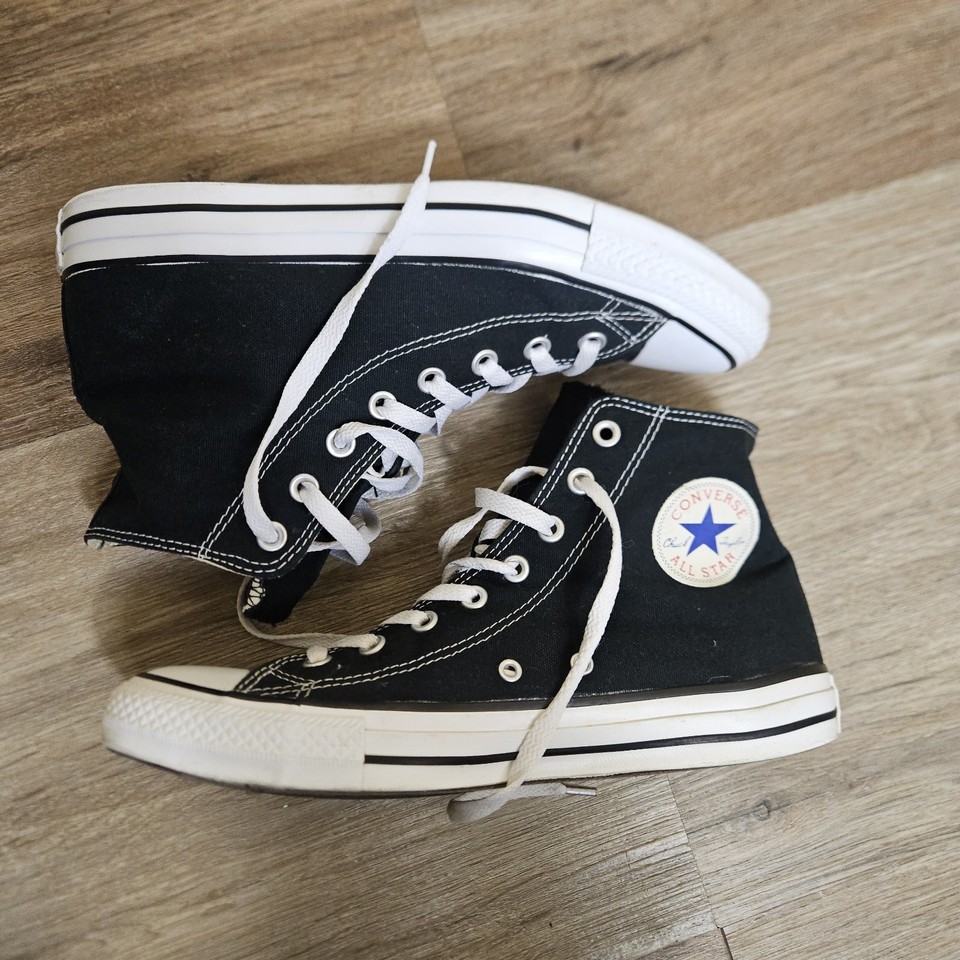 Converse Chuck Taylor All Star High Top Black Canvas Sneakers Men's Sz ...