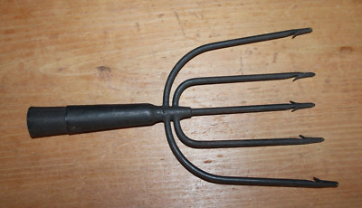 Antique 5 Tine Fish Eel Frog Hand Gig Tool Spear Fishing Fork Head | eBay