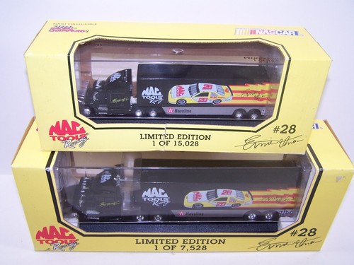 Nascar Mac Tools Ernie Irvan 1/64 and 1/87 transporters in plastic ...