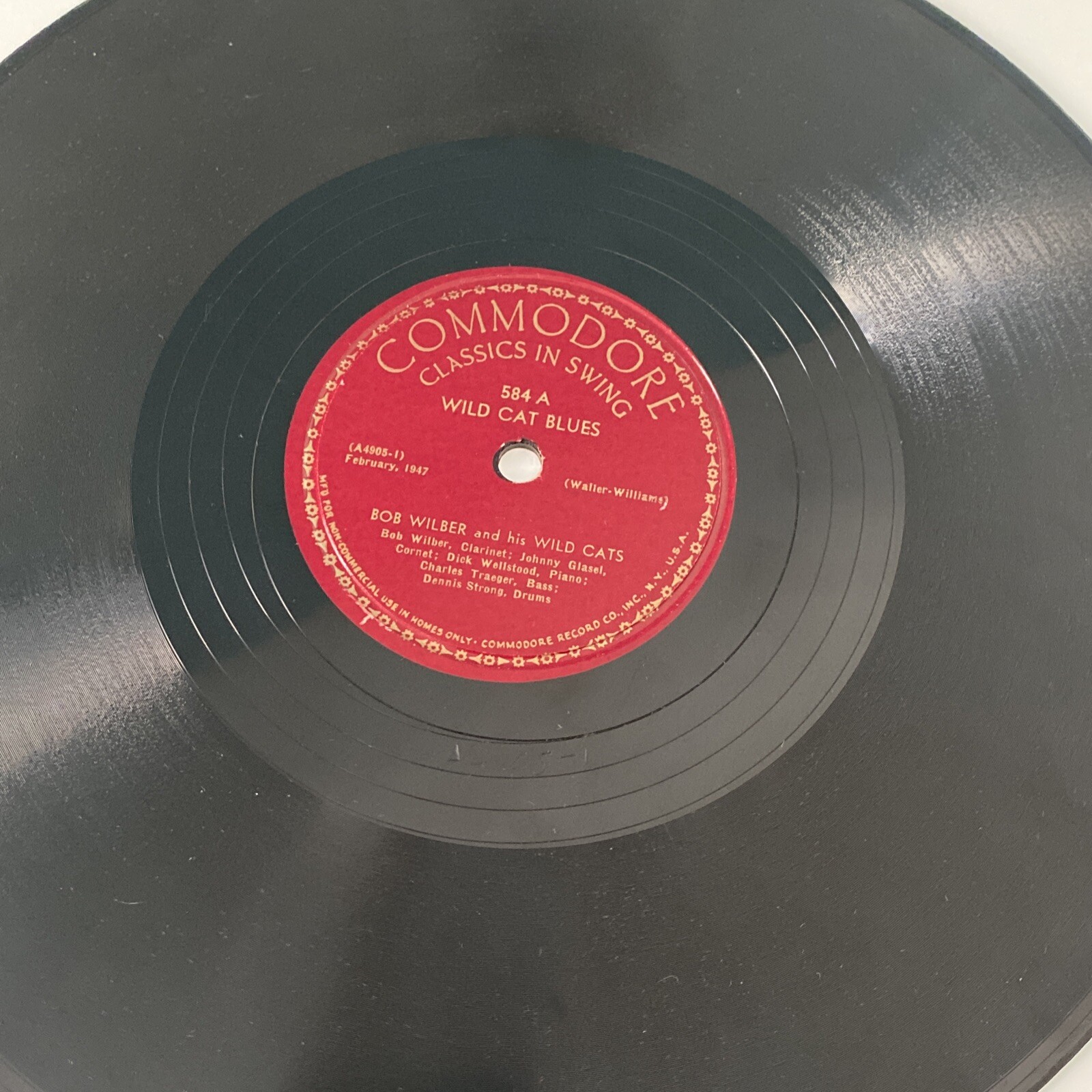 Bob Wilber Wild Cats 78 rpm COMMODORE Wild Cat Blues JAZZ 1947 E | eBay