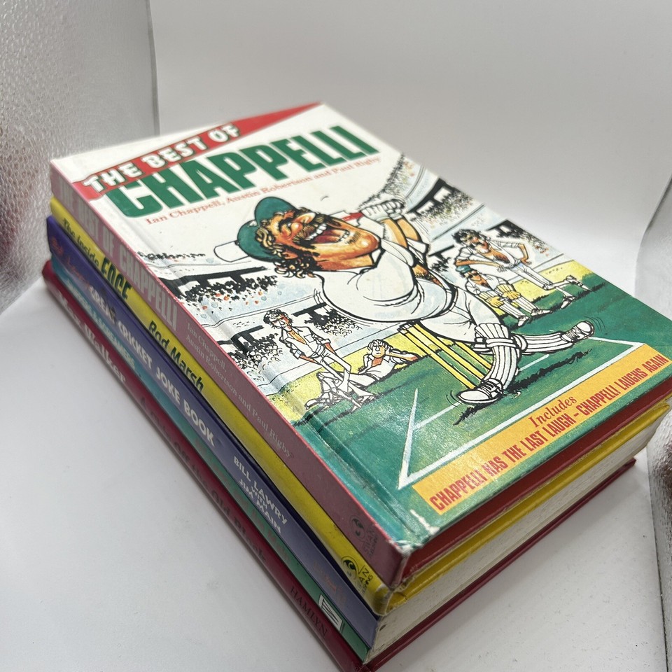 Cricket Book Bundle Lot x5 Rod Marsh Ian Chappell Bill Lawry Max Walker ...