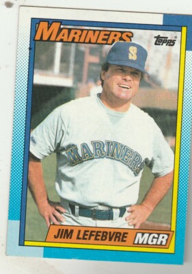 FREE SHIPPING-MINT-1990 Topps #459 Jim LeFebvre Mariners PLUS BONUS ...