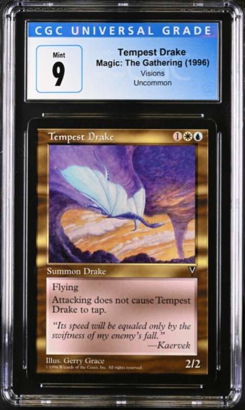 1996 Magic The Gathering TEMPEST DRAKE CGC 9 MTG Visions T221 | eBay