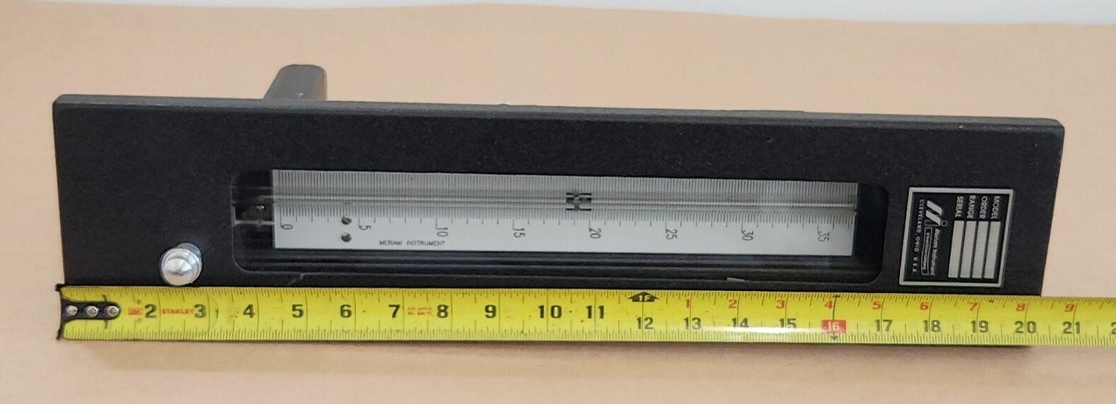 *NEW* Meriam Instrument 30EBX25FF 12" Manometer Gauge 0-35" Water ...
