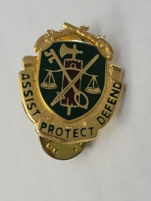 Army Corps Crest DUI Military Police - Assist Protect Defend | eBay
