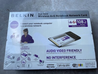 New sealed. Belkin Dual-Band Wireless A+G Notebook Network Card | eBay