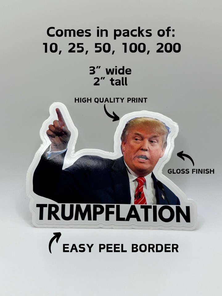 Trumpflation Anti-Trump Inflation Stickers for Grocery Prices Gas Pumps ...