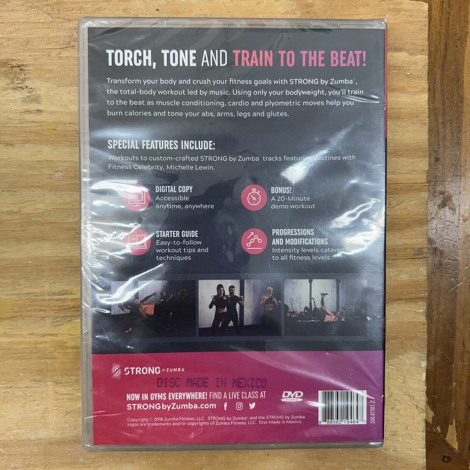 Strong By Zumba High Intensity Cardio+Tone 60 Min Workout DVD Michelle ...