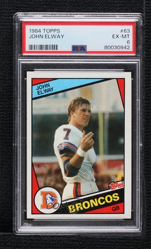 1984 Topps John Elway #63 PSA 6 Rookie RC HOF | eBay