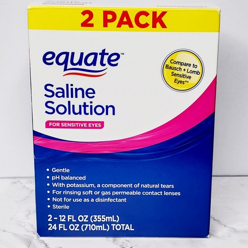 (2 Pack) Equate Saline Solution For Sensitive Eyes, 12 fl oz, 2 Pack | eBay