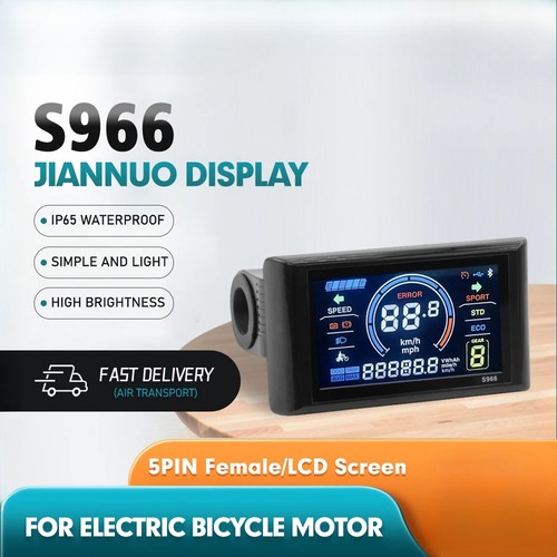 Electric Bike LCD S966 Display 24-72V With 5pin SM/Waterproof Plug ...